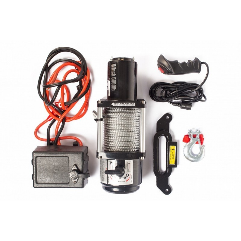 Treuil véhicule électrique TOR P6000: 2900kg, 20m,12V